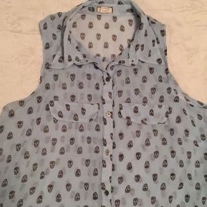 Eyeshadow | Tops | Nwot Sheer Skull Blouse Szm | Poshmark